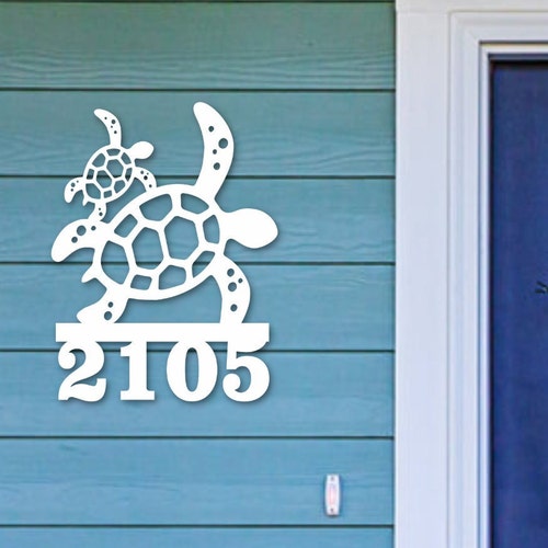 Address Sign Turtle & Baby New Address Plaque Address Sign - Etsy