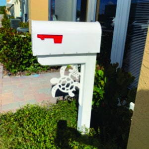 Mailbox Bracket - Turtle Medium 12x16 Inch, Custom Mailbox, Coastal ...
