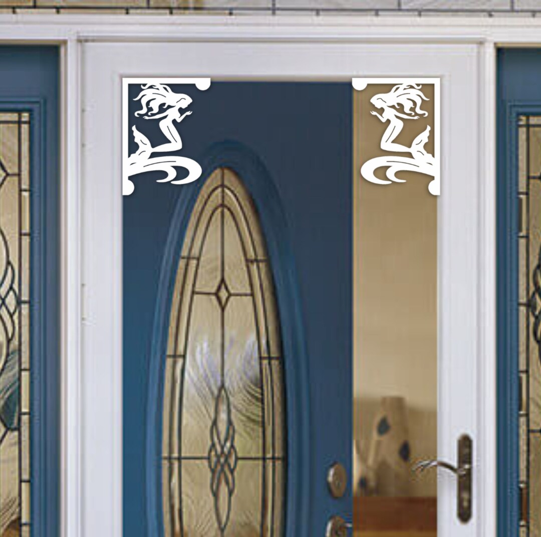 Mermaid Screen Door Corner Decor – Coastal PVC Bracket, Set of 2 - Etsy