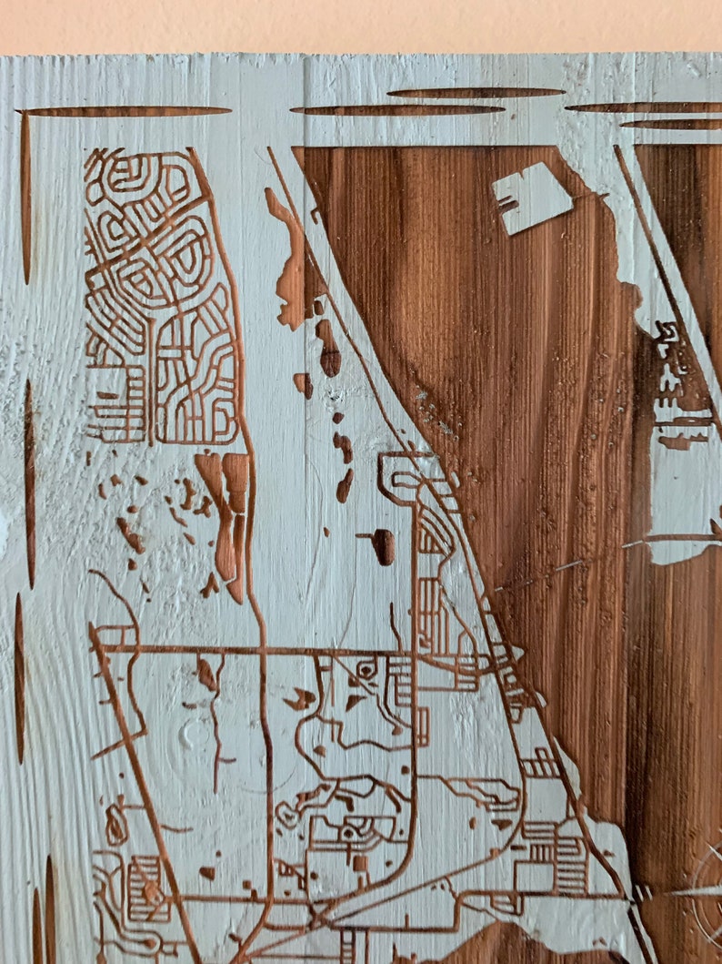 Map Engraved Stuart Florida Map Custom Engraving Wood - Etsy