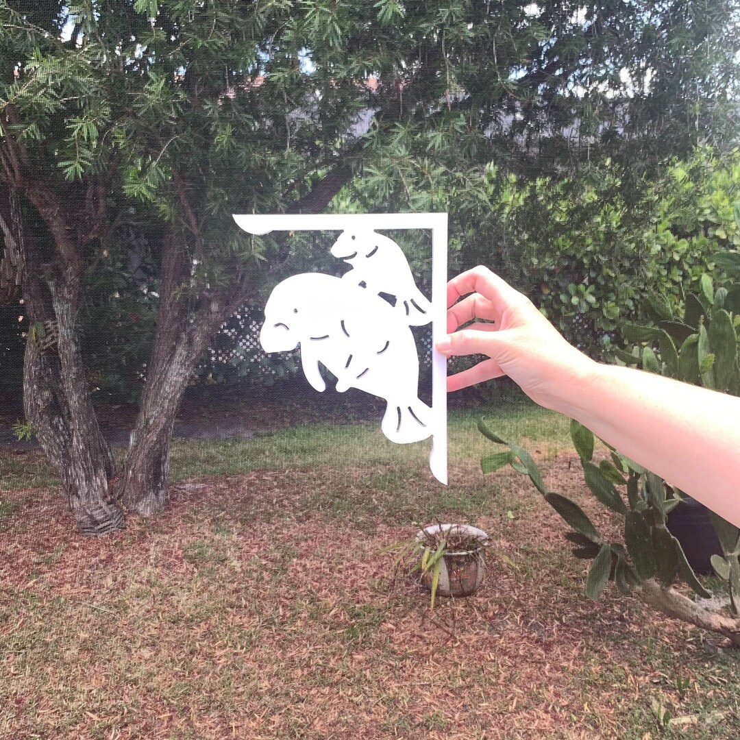 Mailbox Bracket - Manatee W/baby Small 7x9 Inch, Custom Mailbox ...