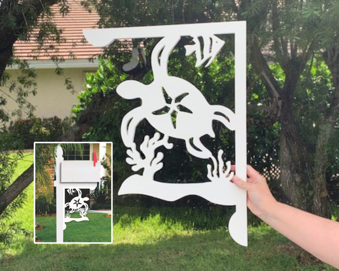 Mailbox Bracket - Turtle Reef Large 16x21 Inch, Custom, Coastal ...
