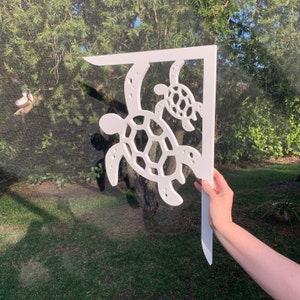 Mailbox Bracket - Turtle With Baby Large 16x21 Inch, Custom, Coastal ...