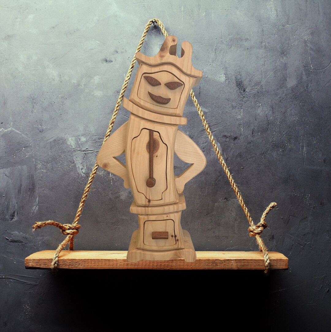 Solid Wood Box W/drawers - Grandfather Clock, Jewelry Box, Handcrafted ...