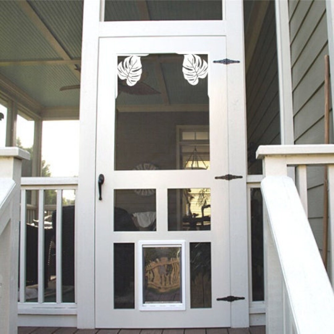 Screen Door Decor - Monstera Small 7 X 9 Inch X2 Pieces, Custom Mailbox ...