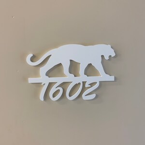 House Number Sign, Panther, Address Plaque, Address Sign, Custom ...