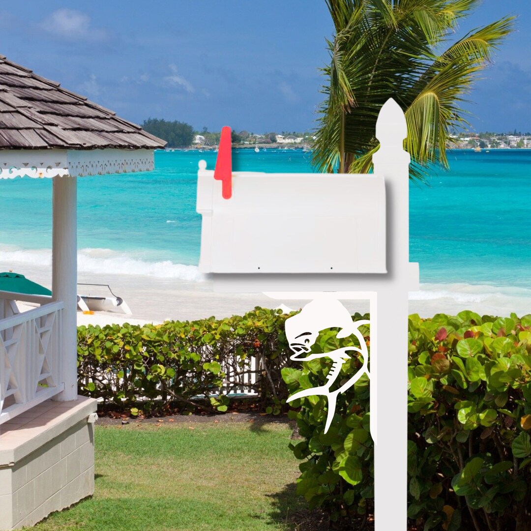 Mailbox Bracket - Mahi Medium 12 X 16 Inch, Custom Mailbox, Coastal ...