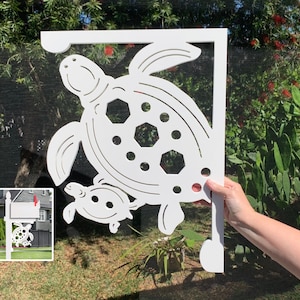 Mailbox Bracket - Turtle, Large 16x21 Inch, Custom, Coastal, Tropical ...