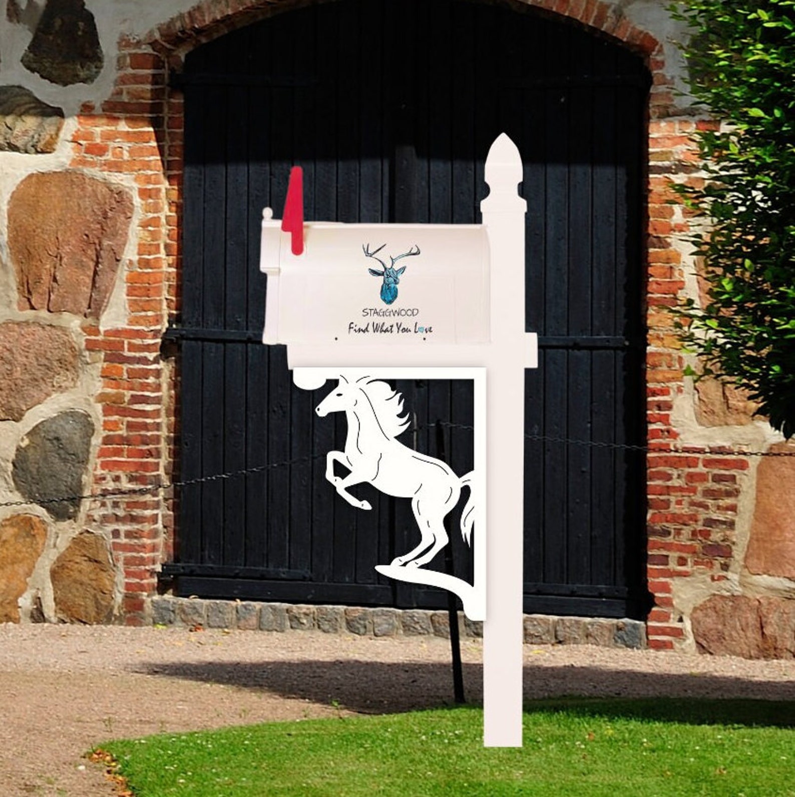 Mailbox Bracket Horse Large 16x21 Inch Custom Mailbox - Etsy