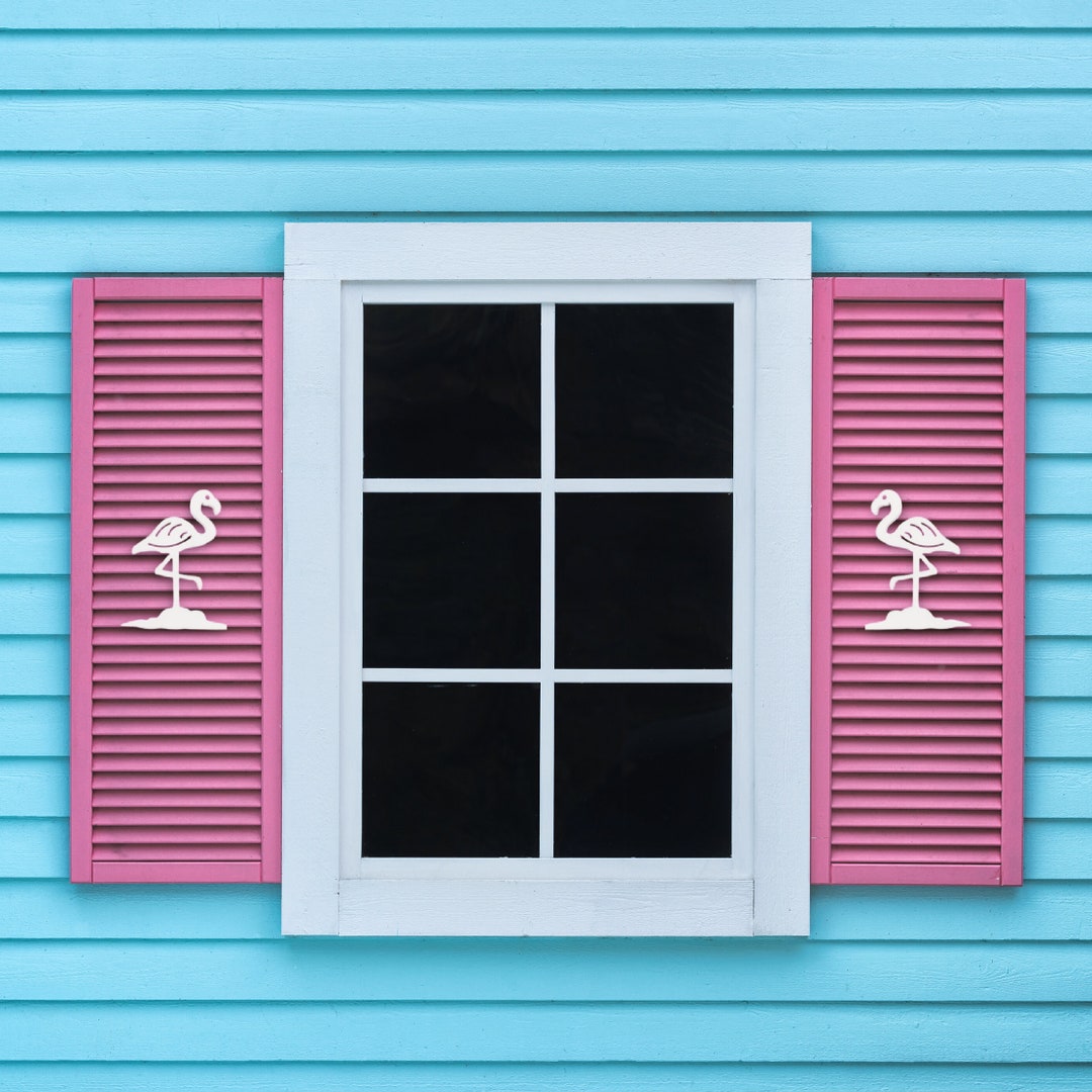 Shutter Embellishments Flamingo Approx 8X5, Custom, Outdoor Decor ...