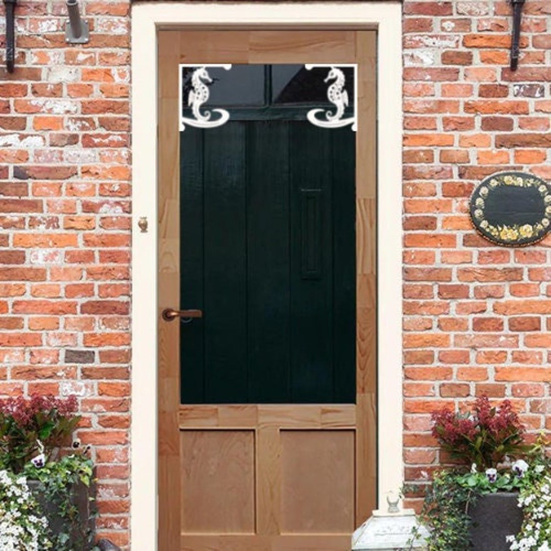 Screen Door Decor Seahorse Small X2, Custom Mailbox, Bracket, Outdoor ...
