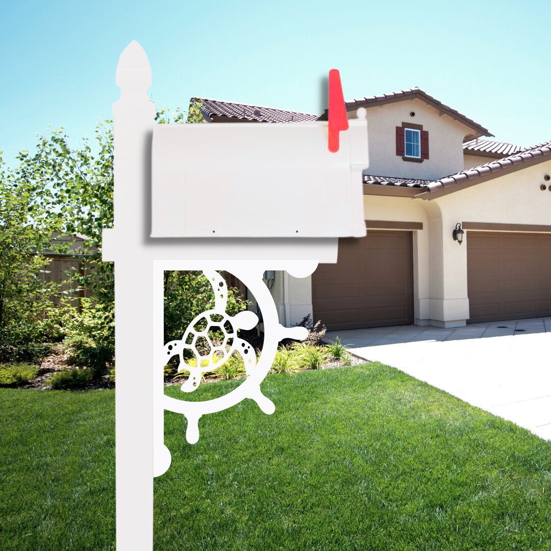 Mailbox Bracket Ship's Wheel Turtle Large 16x21 Inch - Etsy