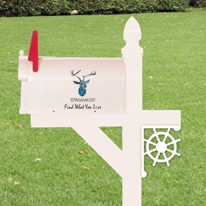 Mailbox Bracket - Ship's Wheel 7x9 Inch, Custom Mailbox, Coastal ...