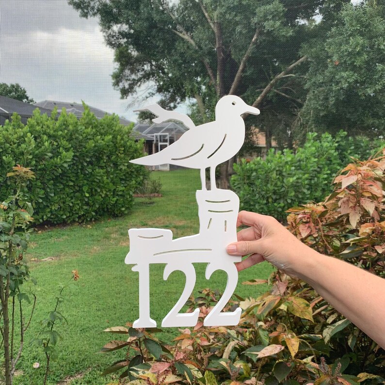 House Number Sign, Ssaegull on Post, Address Plaque, Address Sign ...