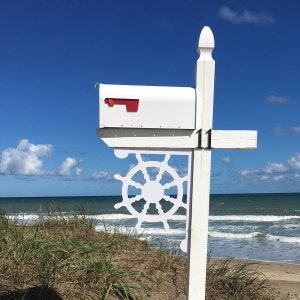 Mailbox Bracket - Ship's Wheel, Large 16x21 Inch, Custom, Coastal ...