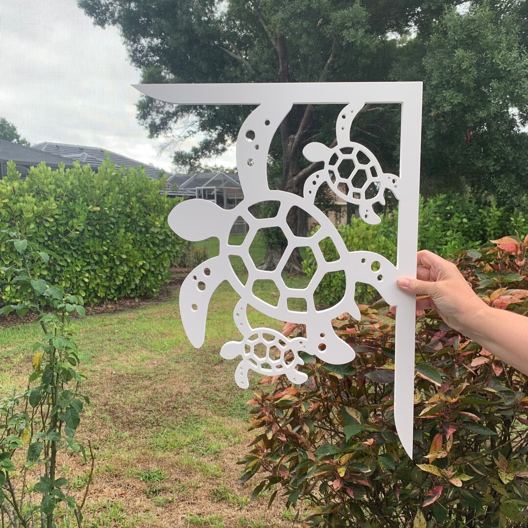 Mailbox Bracket - Turtle With Two Babies, Large 16x21 Inch, Custom ...