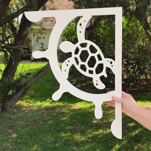 Mailbox Bracket - Ship's Wheel Turtle Large 16x21 Inch, Custom, Coastal ...