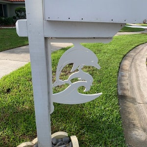 Mailbox Bracket - Dolphin With Baby, Large 16x21 Inch, Custom, Coastal ...