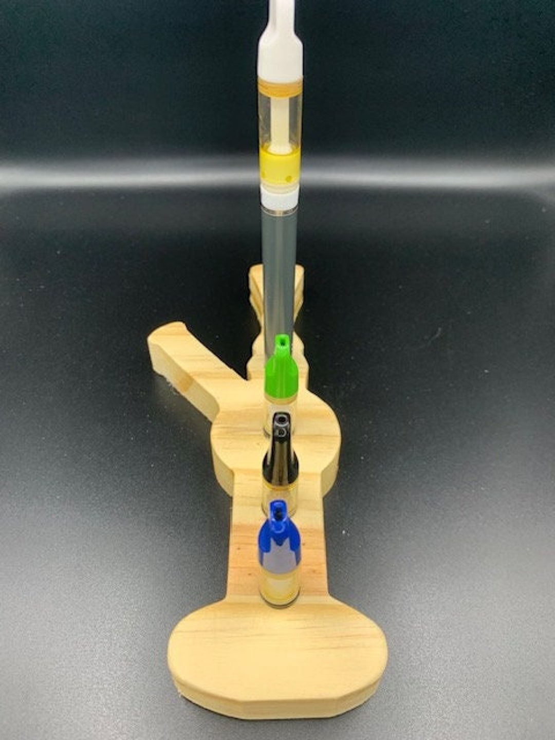 Vape Pen Holder Bong Shape Solid Wood, 3/4 Inch Deep, Approx 7 X 3 ...