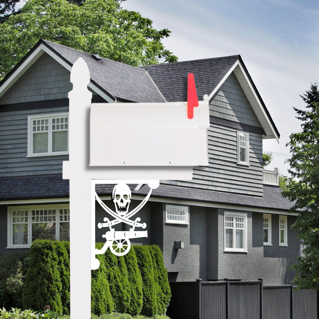 Mailbox Bracket - Pirate Cannon Medium 12x16 Inch, Custom Mailbox ...
