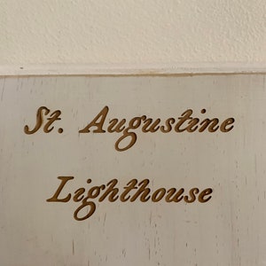 Map Engraved - St Augustine Lighthouse, Custom Engraving, Wood Wall Art ...