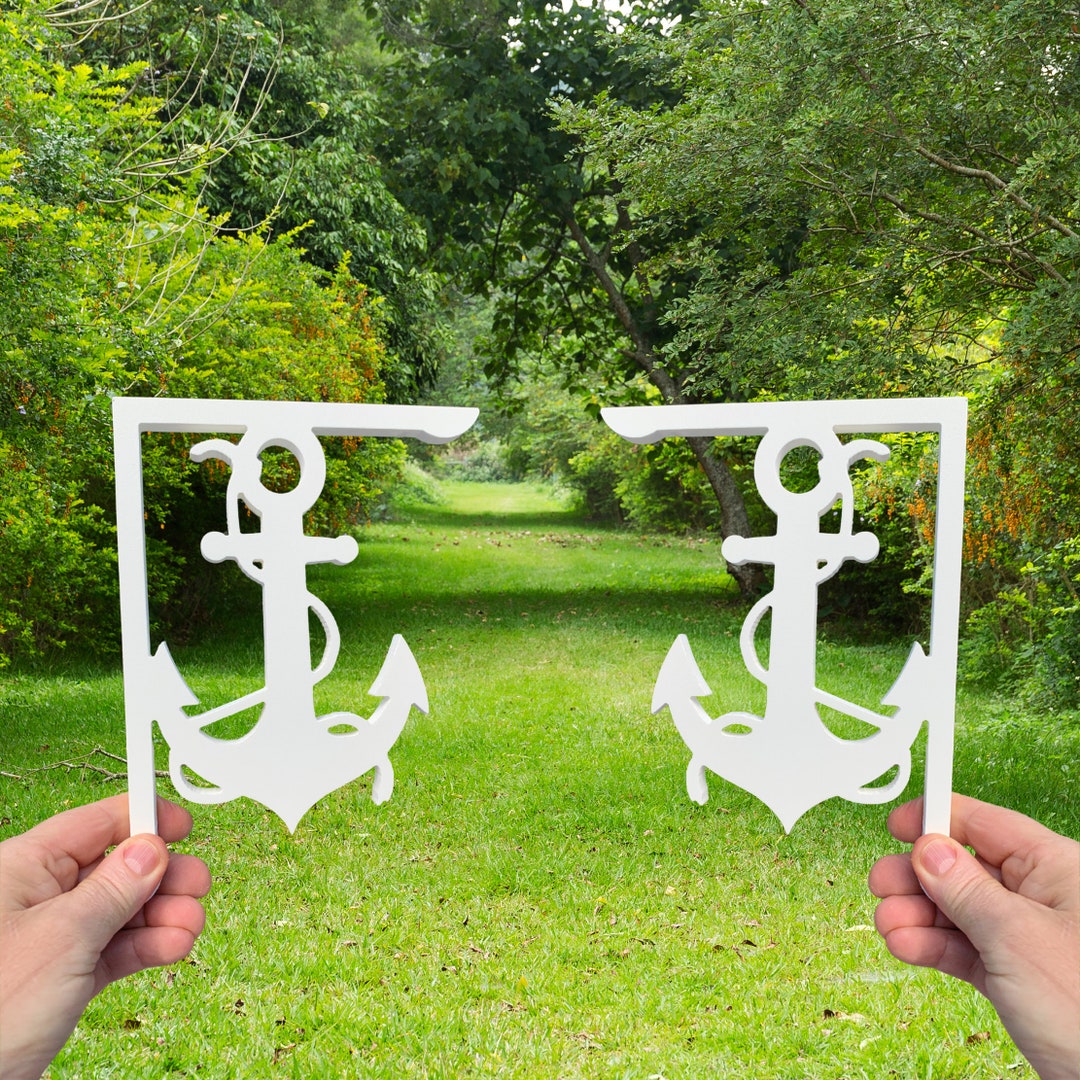 Screen Door Decor - Anchor W/rope Small X2, Custom Mailbox, Bracket ...