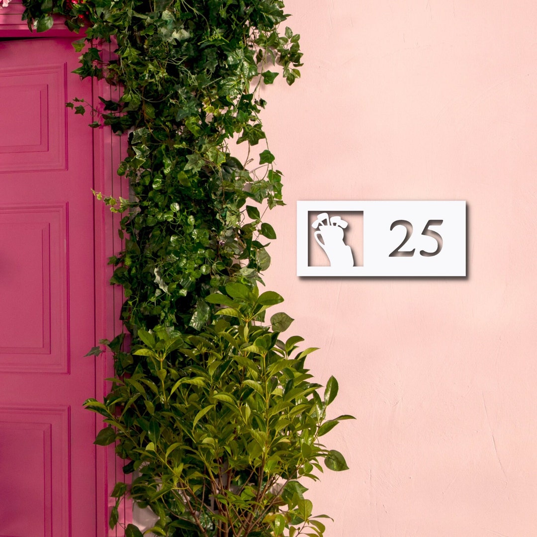 House Number Plaque Boxed - Golf Bag, Address Plaque, Address Sign ...