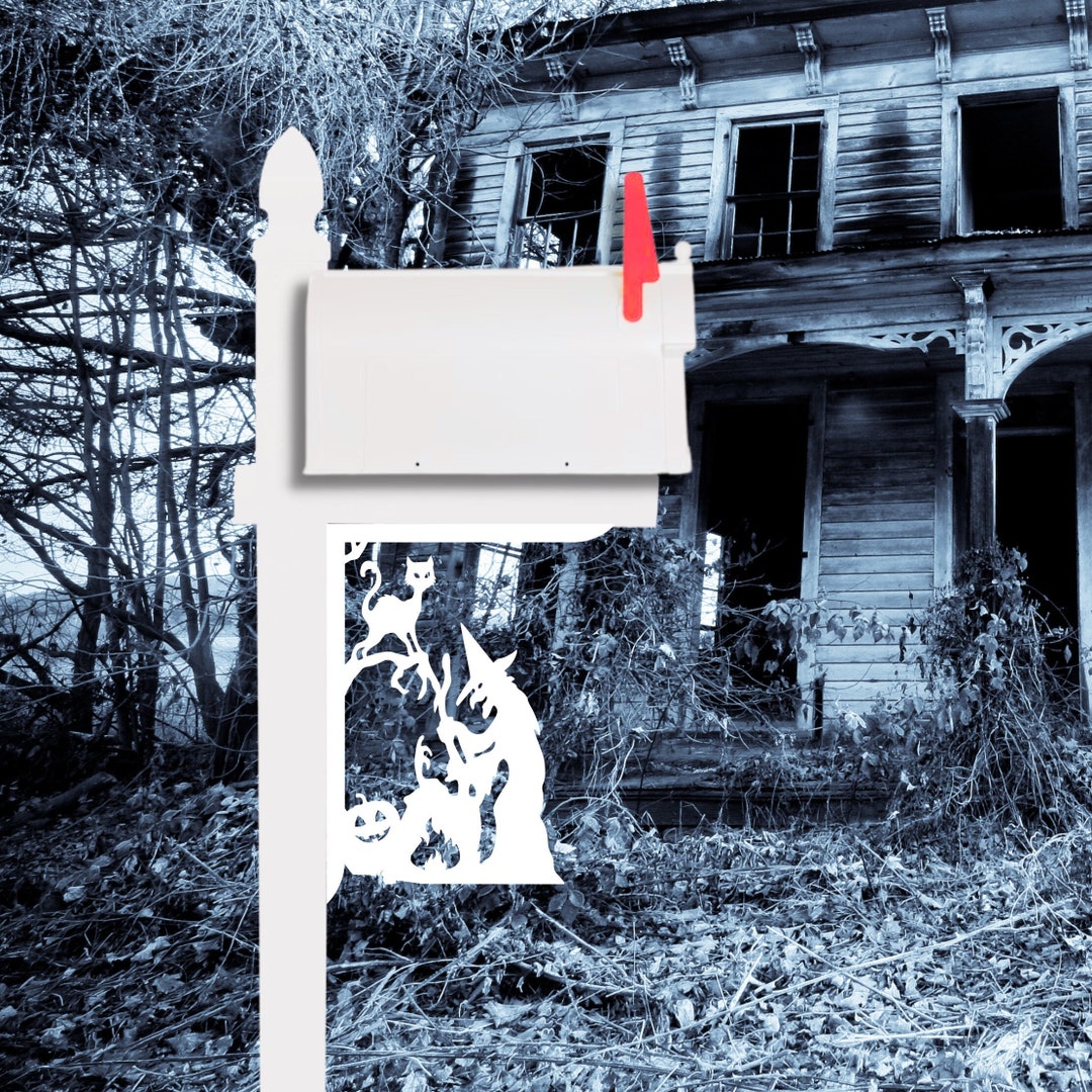 Mailbox Bracket - Witch With Cat Limited Edition - Large 16x21 Inch ...