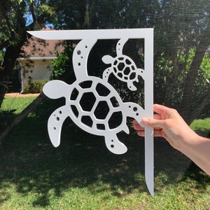Mailbox Bracket - Turtle Medium 12x16 Inch, Custom Mailbox, Coastal ...