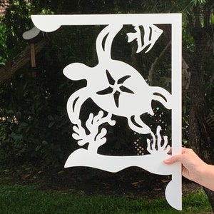Mailbox Bracket - Turtle Reef Large 16x21 Inch, Custom, Coastal ...