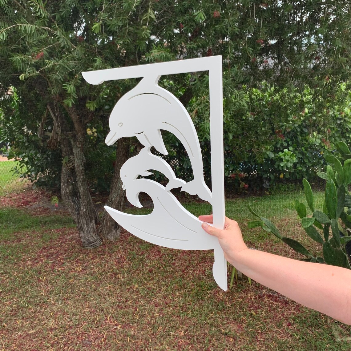 Mailbox Bracket - Dolphin With Baby, Large 16x21 Inch, Custom, Coastal ...