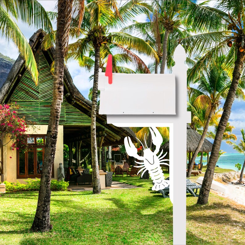 Mailbox Bracket - Lobster Large 16x21 Inch, Custom, Coastal, Tropical ...