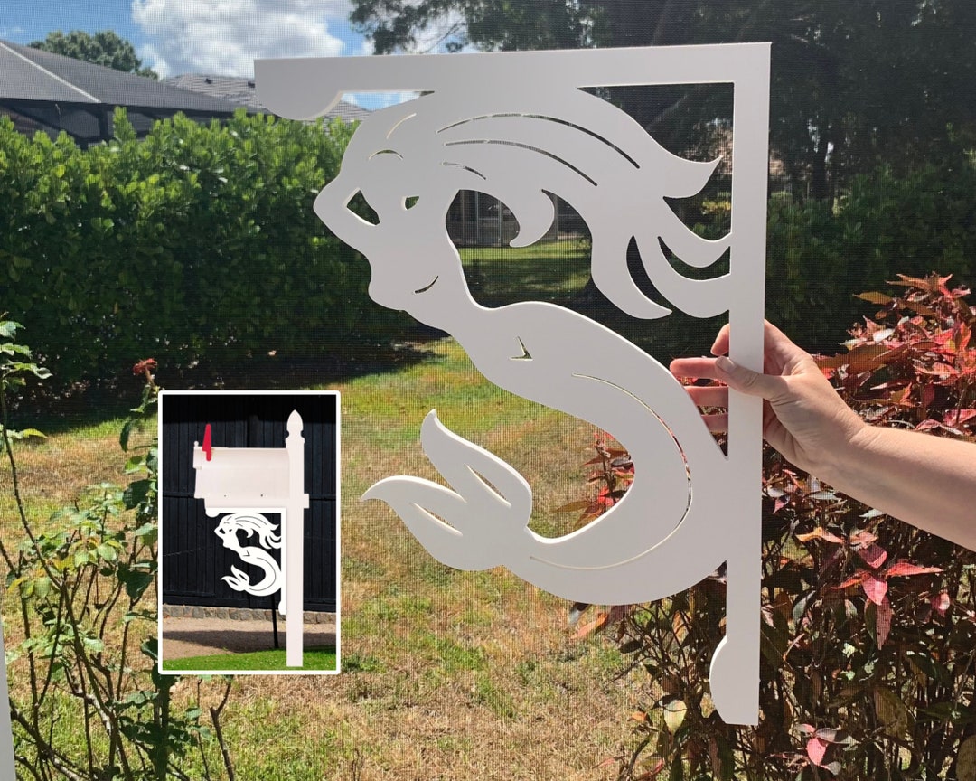 Mailbox/corner Bracket Mermaid orig Large 16x21 Inch, Custom, Coastal ...
