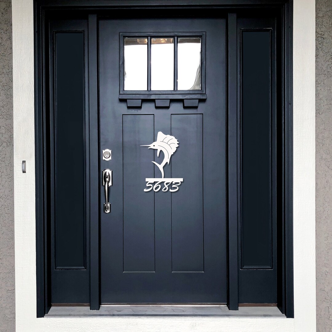 House Number Sign, Sailfish, Address Plaque, Address Sign, Custom ...
