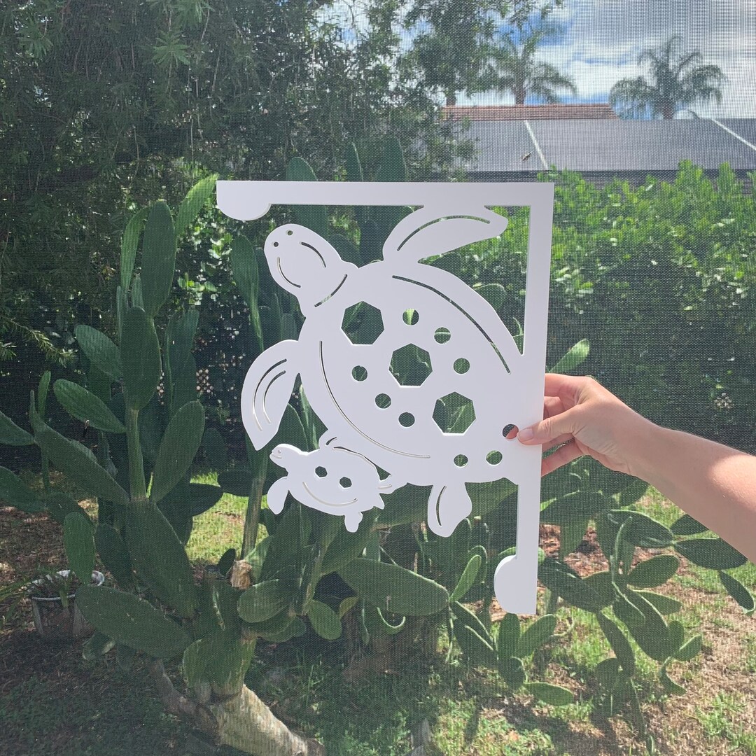 Mailbox Bracket - Turtle Medium 12x16 Inch, Custom Mailbox, Coastal ...