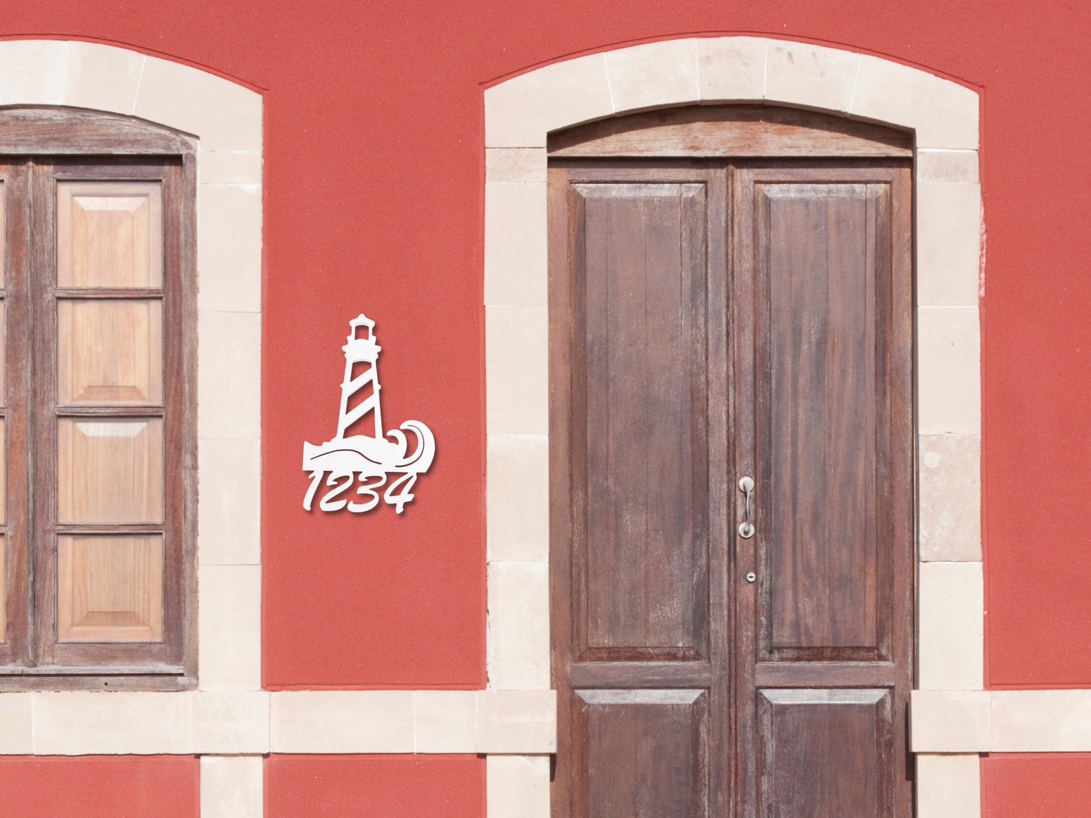 House Number Sign Lighthouse Address Plaque Address Sign | Etsy