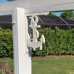 Mailbox Bracket - Anchor W/rope Small 7x9 Inch, Custom Mailbox, Coastal ...