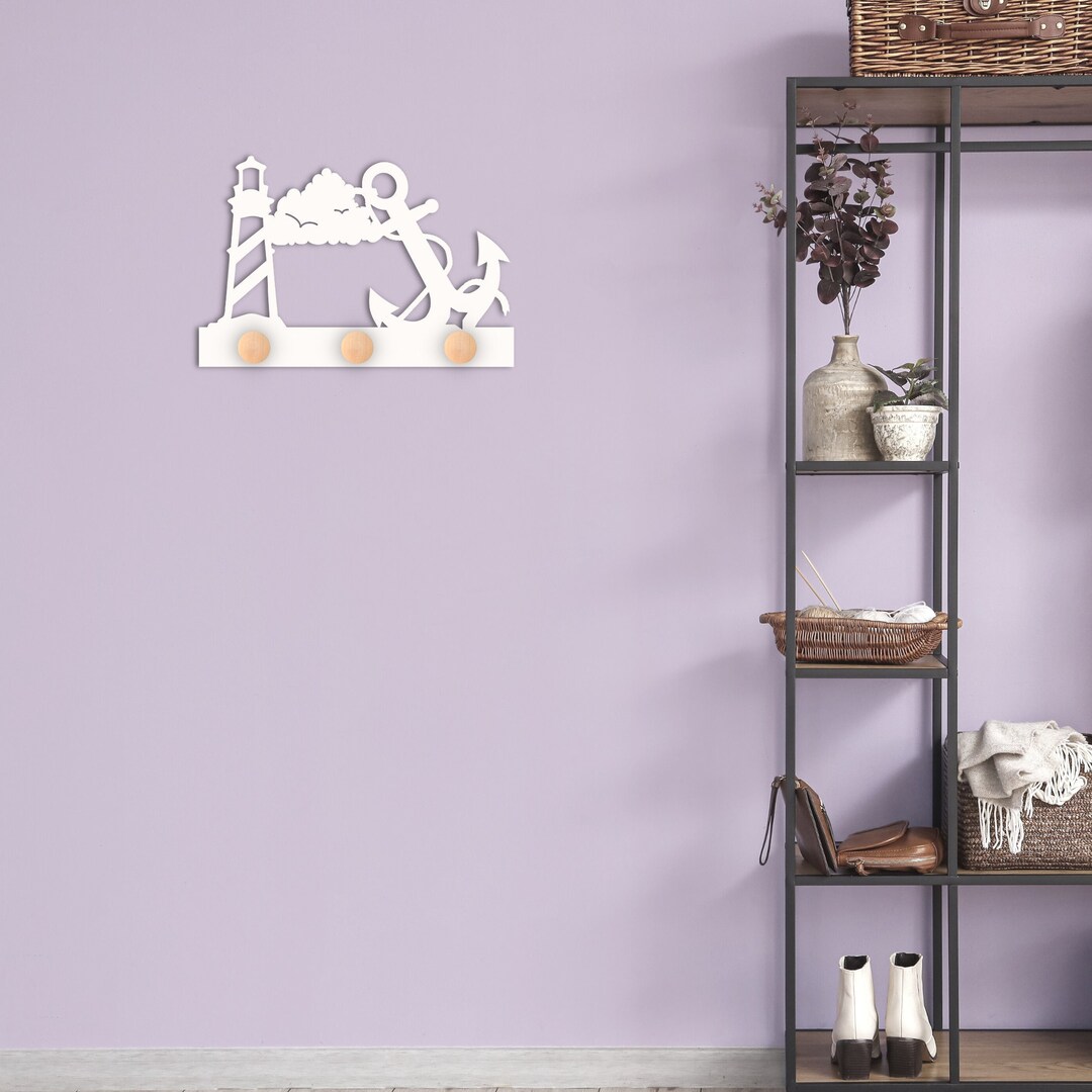 Coat Rack - Lighthouse Anchor, Robe Hook, Leash Holder, Hat Rack, Wall ...