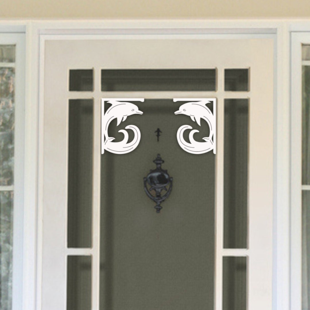 Screen Door Decor Dolphin Small X2, Custom Mailbox, Bracket, Outdoor ...