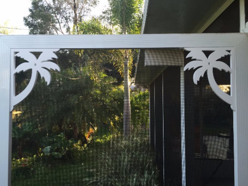 Screen Door Decor - Palm Trees Small X2, Custom Mailbox, Bracket ...