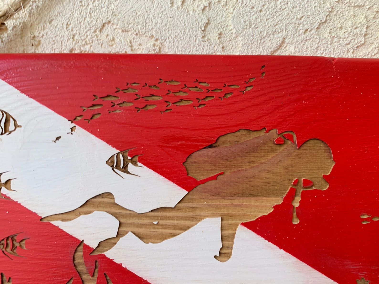 Wall Plaque Dive Flag Underwater Scene Name Sign Painted - Etsy