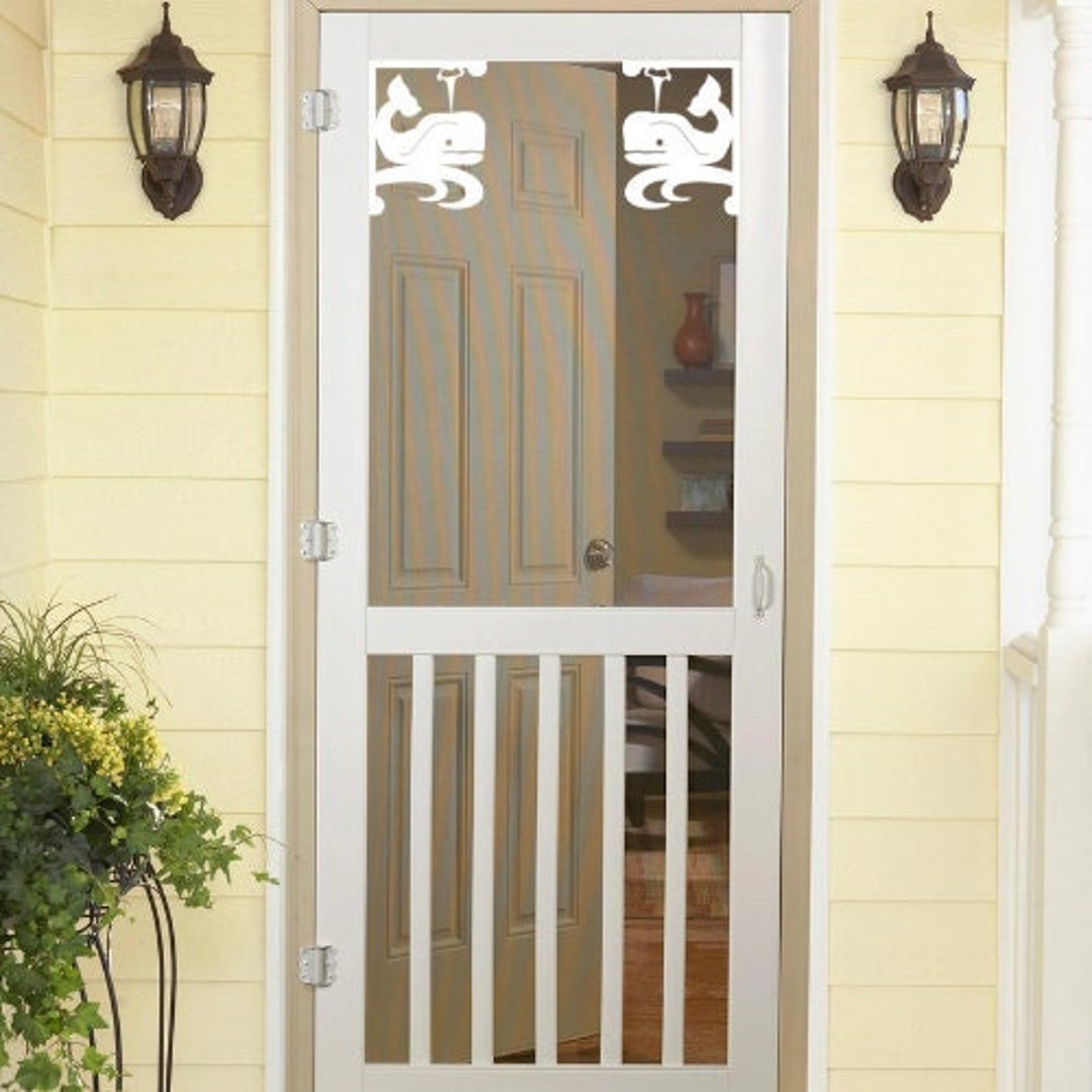 Screen Door Decor - Whale Small X2, Custom Mailbox, Bracket, Outdoor ...