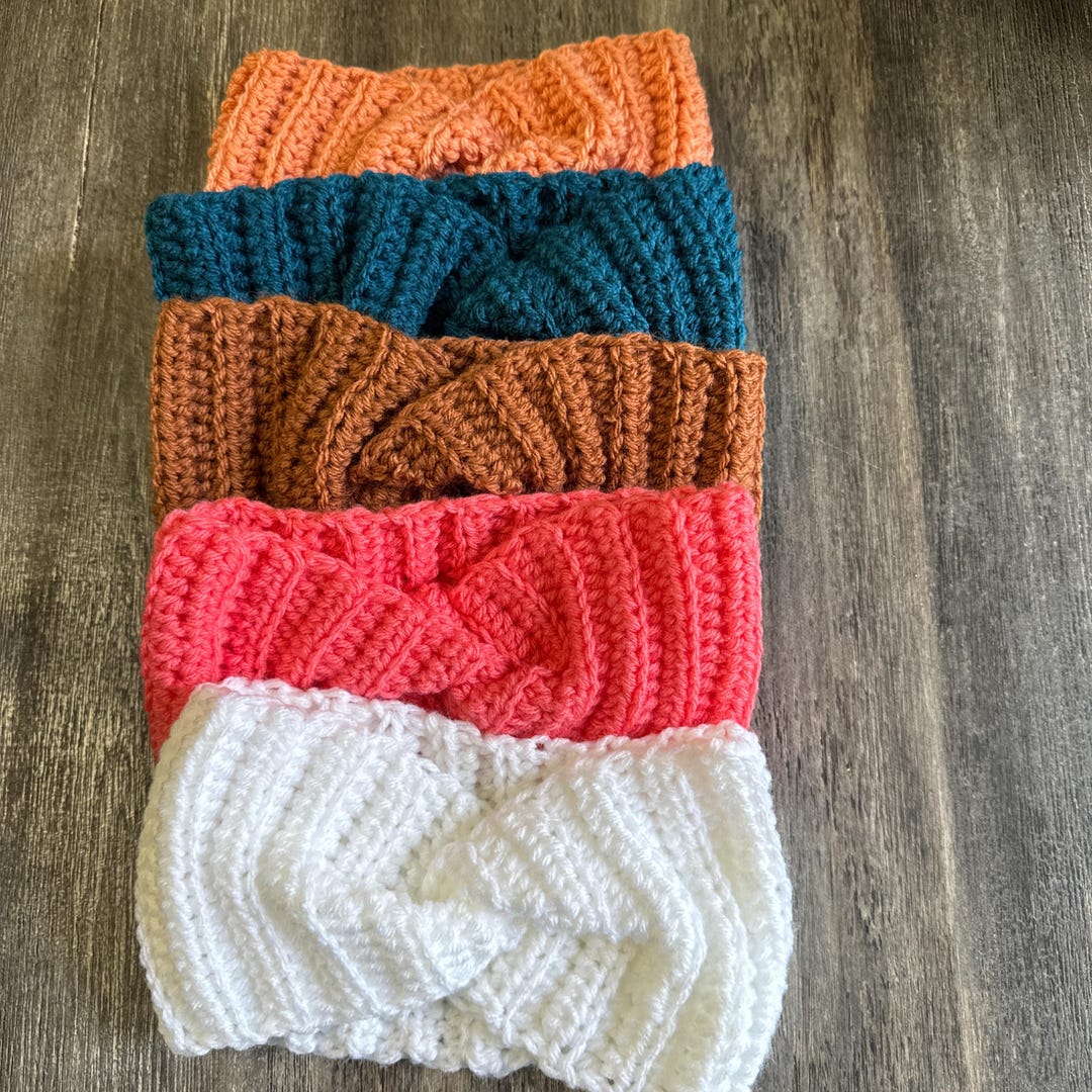 Handmade Knitted Ear Warmer, Cozy Women’s Headband, Winter Ear Covers ...