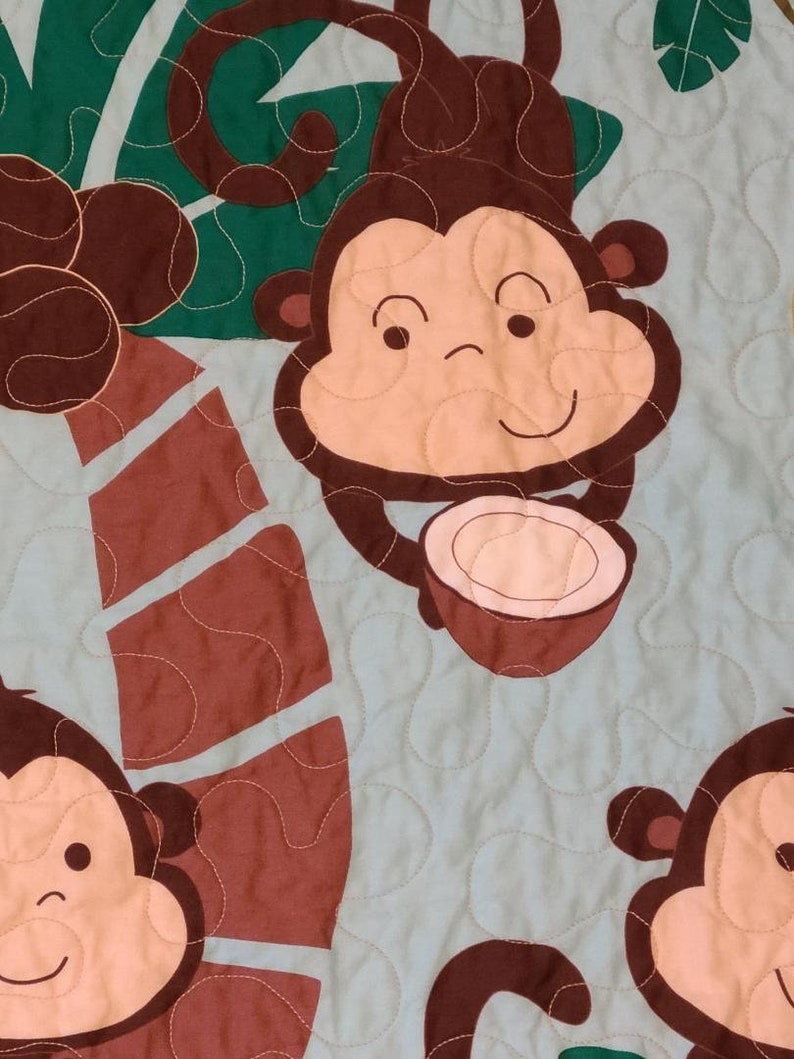 32"x37" Monkey Panel Quilt - Etsy