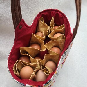 Egg Gathering Quilted Tote With Pockets - Etsy