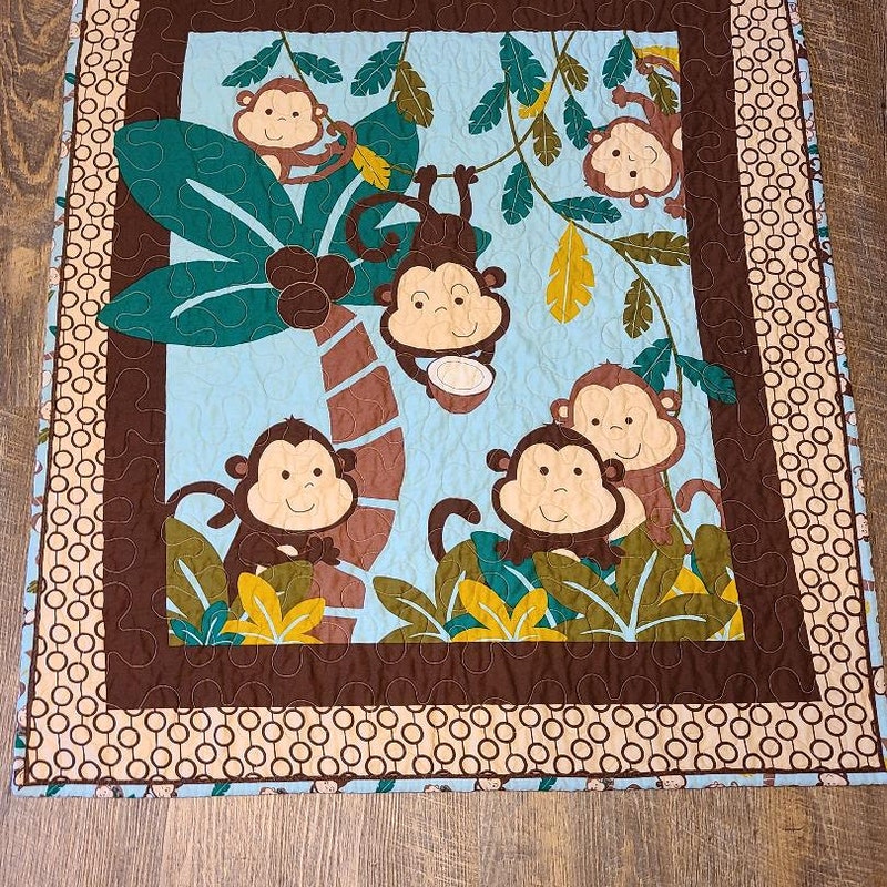 Monkey Quilt - Etsy