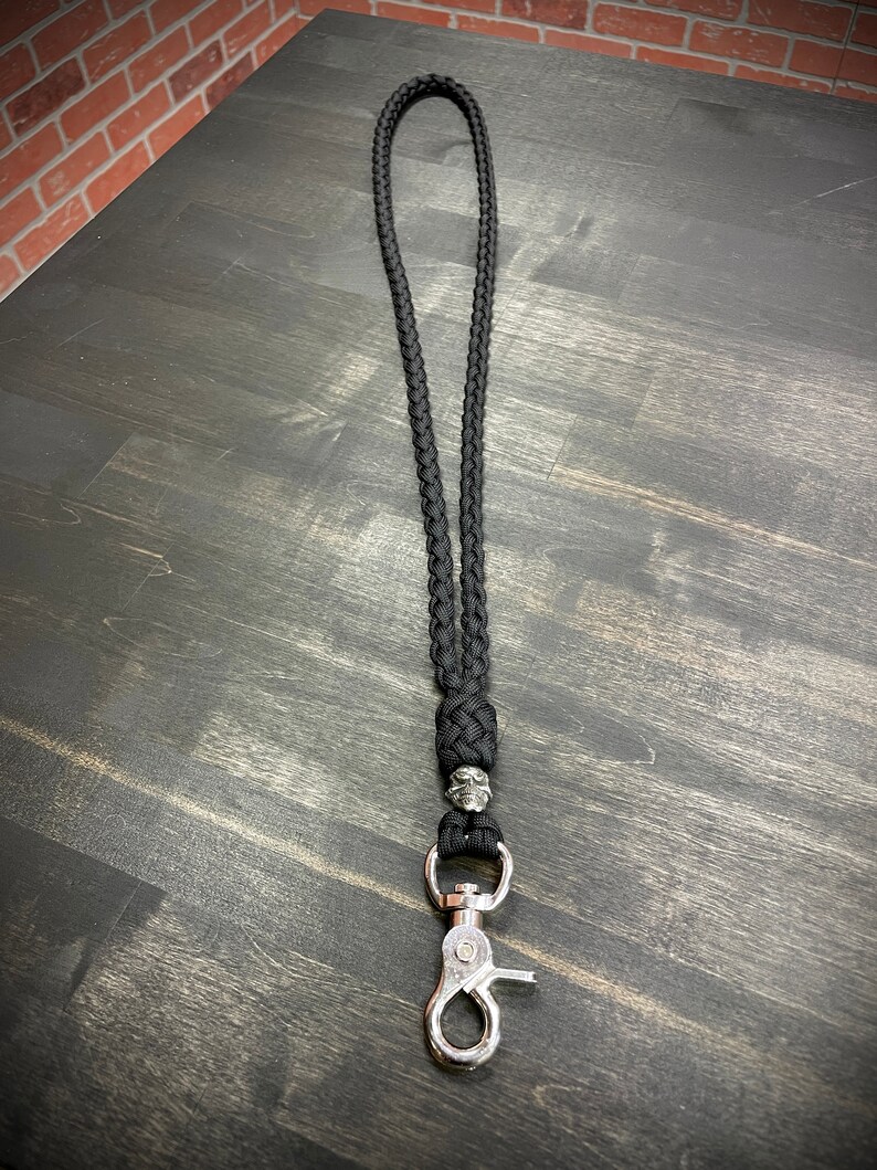Tactical Black Custom Paracord Key Lanyard | Etsy