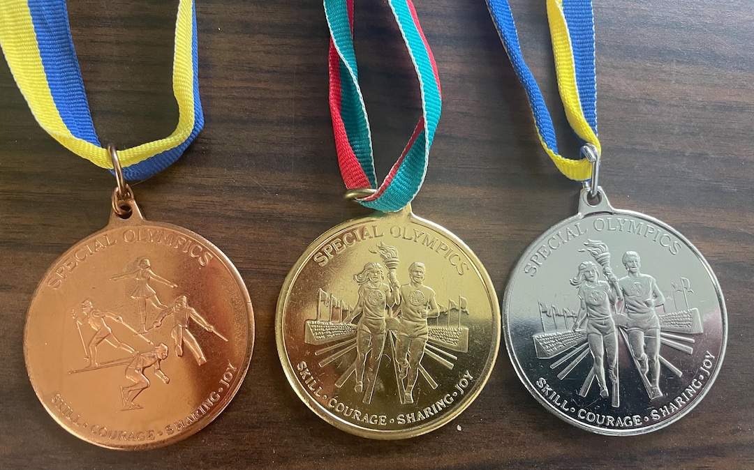 Unique Lot of 3 Special Olympics KENNEDY Gold Silver Bronze Medals ...