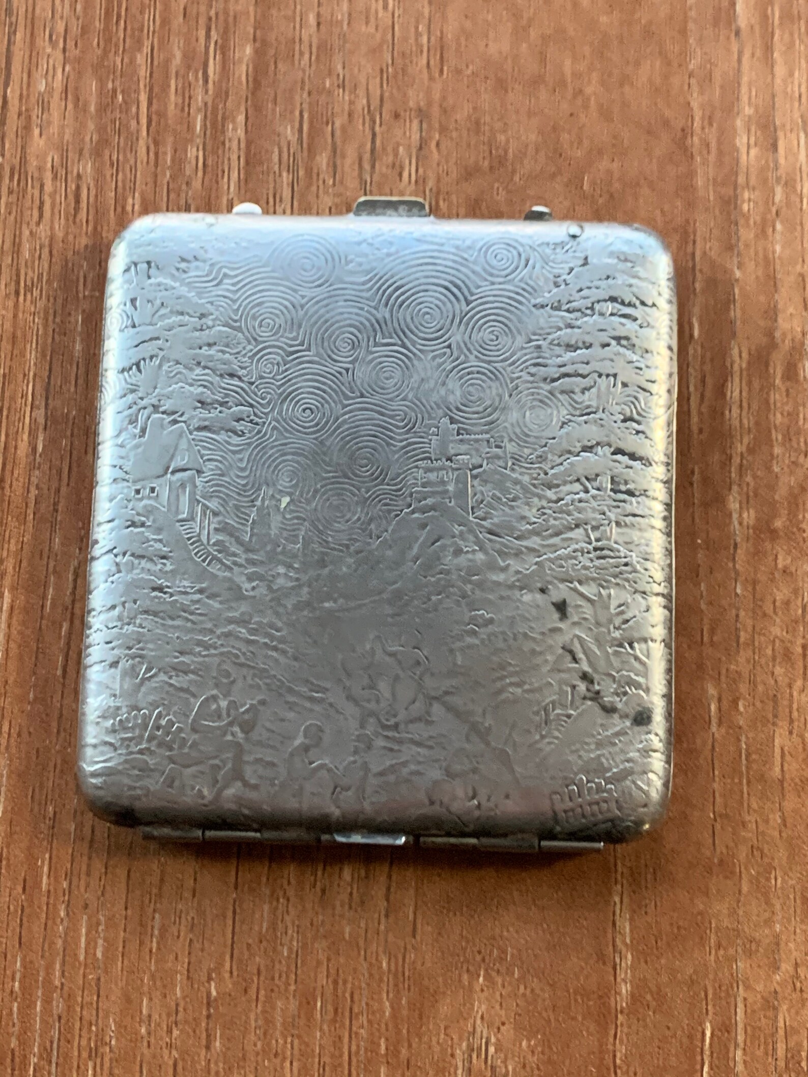 Antique Russian Silver Cigarette Case With Forest Scene and - Etsy