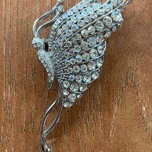 Stunning Large Rhinestone Butterfly Brooch Pin - Etsy
